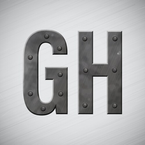 Metal letters Royalty Free Vector Image - VectorStock