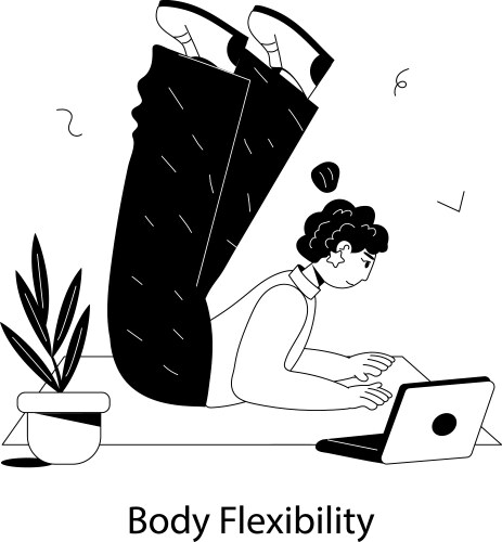 Body flexibility Royalty Free Vector Image - VectorStock