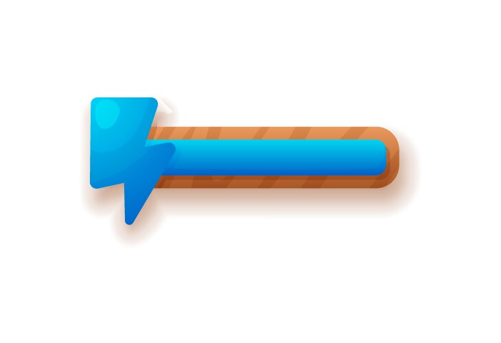 Wooden loading bar with green stripe 3d style Vector Image