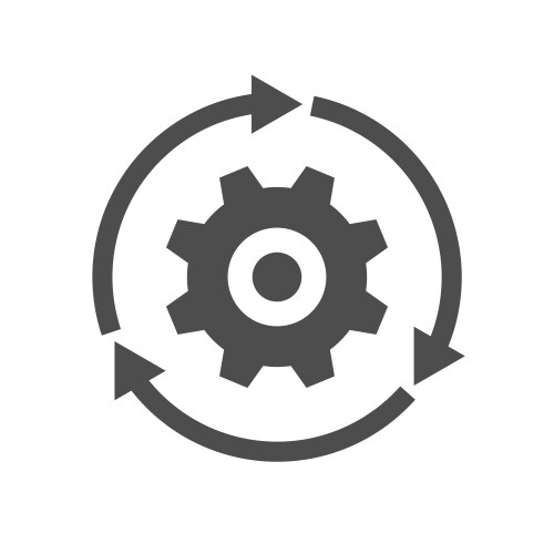 Workflow icons in a minimalistic style Royalty Free Vector