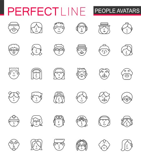 Woman realistic detailed avatar set Royalty Free Vector