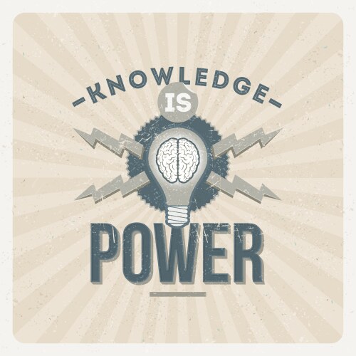 Knowledge Is Power Symbol Knowledge Action Power / Blue Von