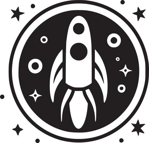 Nebula mark space emblem astral seal iconic Vector Image