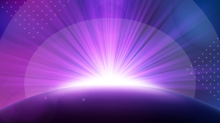 Red rays rising from horizon Royalty Free Vector Image