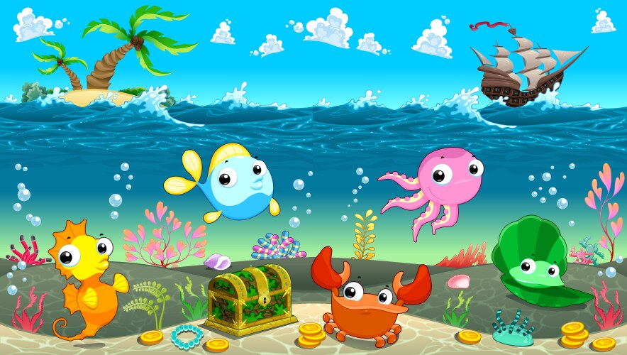Under the Sea Cartoon Vector Images (over 13,000)