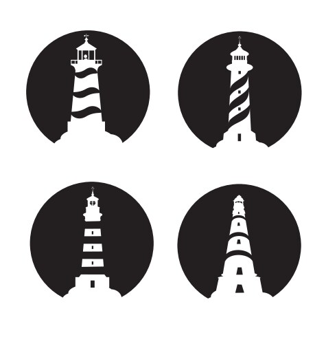 Black and White Lighthouse Vector Images (over 11,000)
