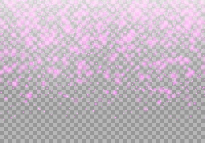 Pink glitter sparkle on a transparent background Vector Image