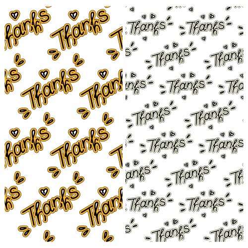 Thank you thanks handwriting lettering Royalty Free Vector