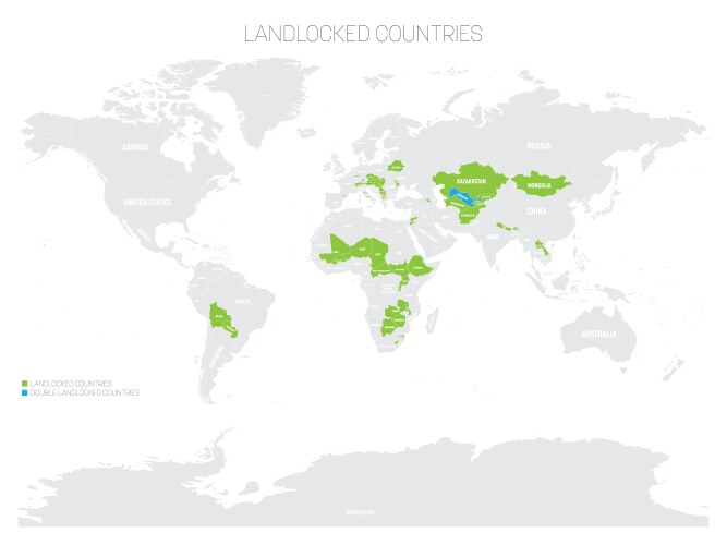 Outline map of world americas centered simple Vector Image