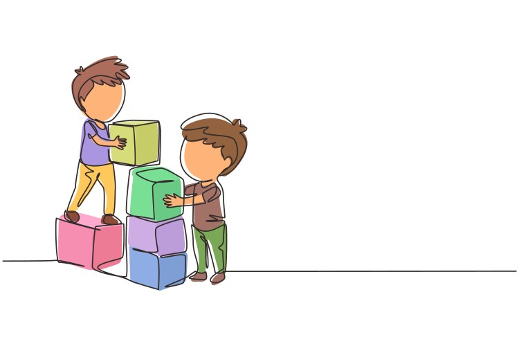 Children Playing Line Drawing Vector Images (over 8,600)