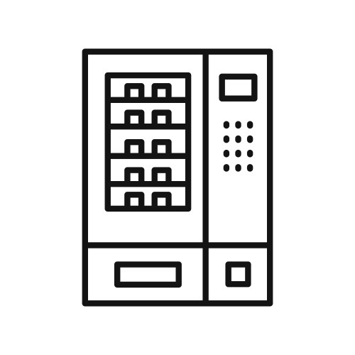 Vending machine icon symbol on white background Vector Image