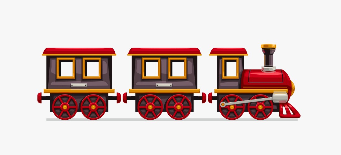 Train riding on the track Royalty Free Vector Image