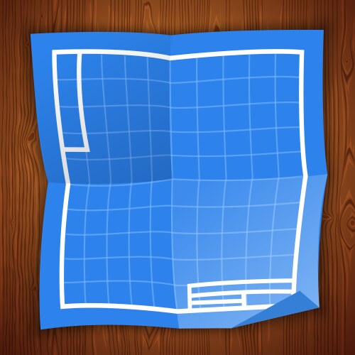 Cartoon architect with blueprint Royalty Free Vector Image