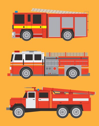 Fire truck template Royalty Free Vector Image - VectorStock