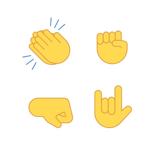Emoticon doing thumb down Royalty Free Vector Image