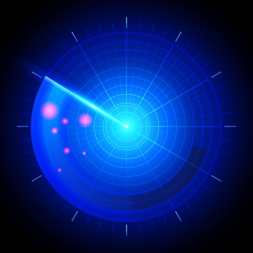 Radar screen Royalty Free Vector Image - VectorStock