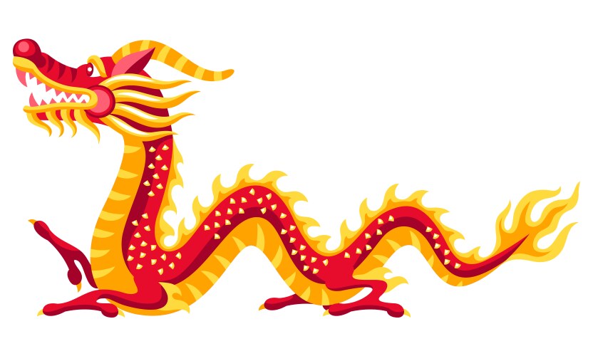 Asian dragon print Royalty Free Vector Image - VectorStock