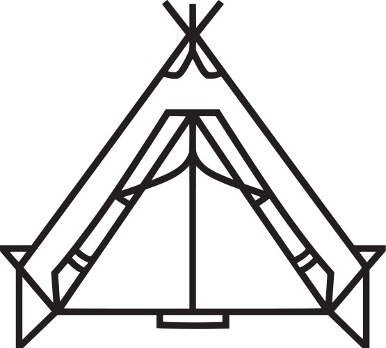 Camping tent svg silhouette Royalty Free Vector Image