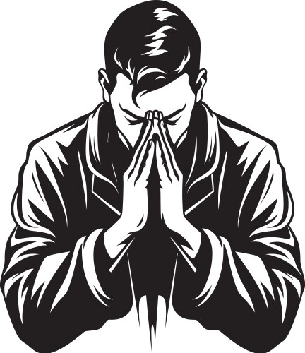 Praying Man Silhouette Vector Images (over 2,500)