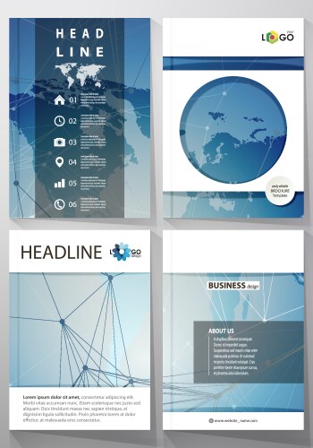 Editable layout of four Royalty Free Vector Image