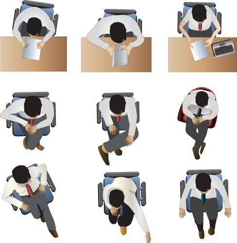 Sitting people Royalty Free Vector Image - VectorStock