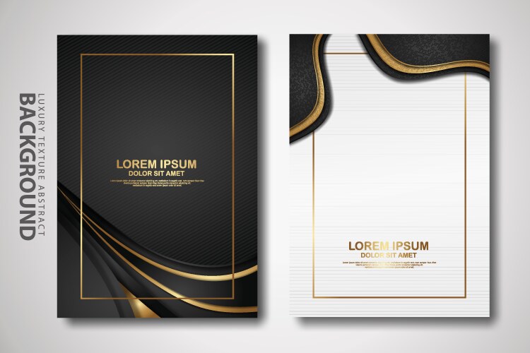 Two set cover design template with luxury Vector Image