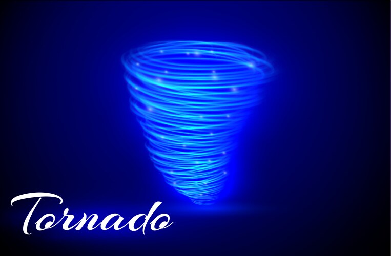 A glowing tornado rotating wind beautiful Vector Image