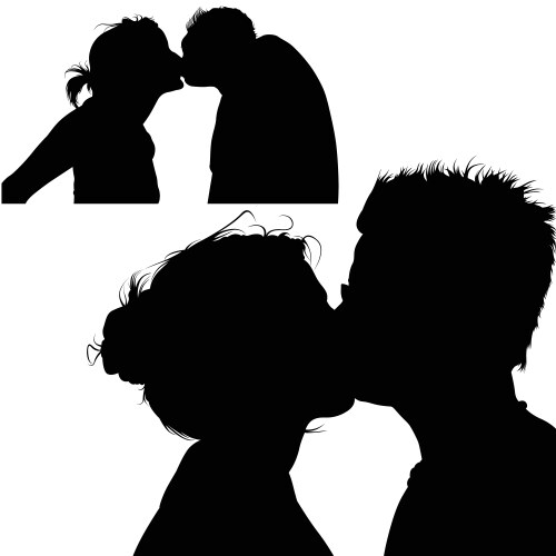 Love kiss Royalty Free Vector Image - VectorStock