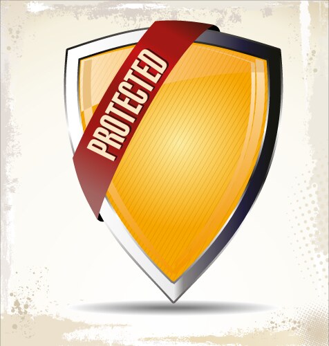 Protection shield Royalty Free Vector Image - VectorStock