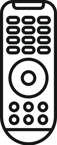 Tv remote control icon outline style Royalty Free Vector