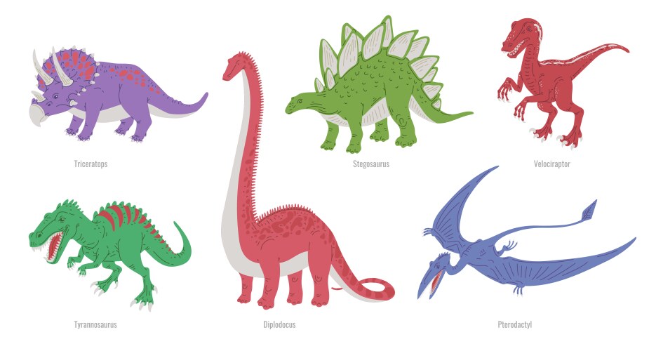 Dinosaur Names Vector Images (over 280)
