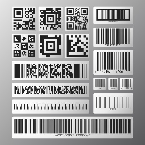 Shipping barcode label sticker template Royalty Free Vector