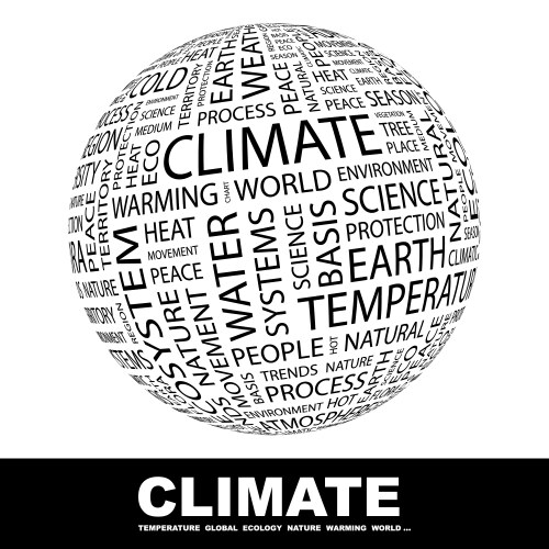 Hand drawn lettering slogan about climate change Vector Image