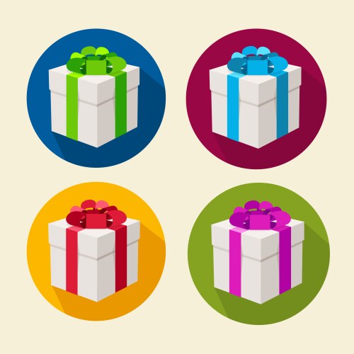 Present box set Royalty Free Vector Image - VectorStock