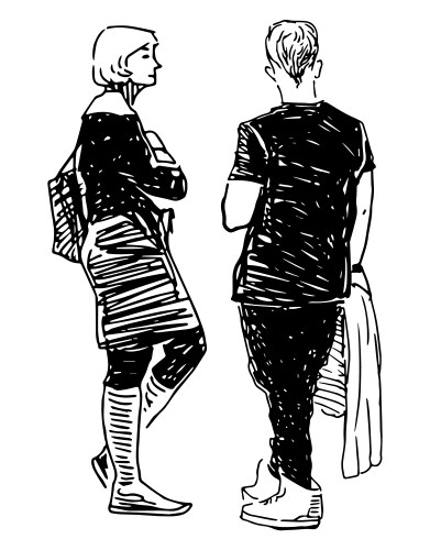 Two People Talking Drawing Vector Images (over 620)