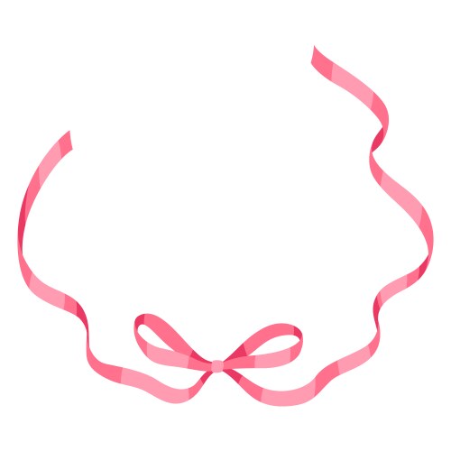 Curly ribbon with bow beautiful decorative Vector Image