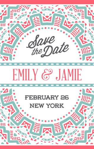 Design awesome wedding invitation template Vector Image