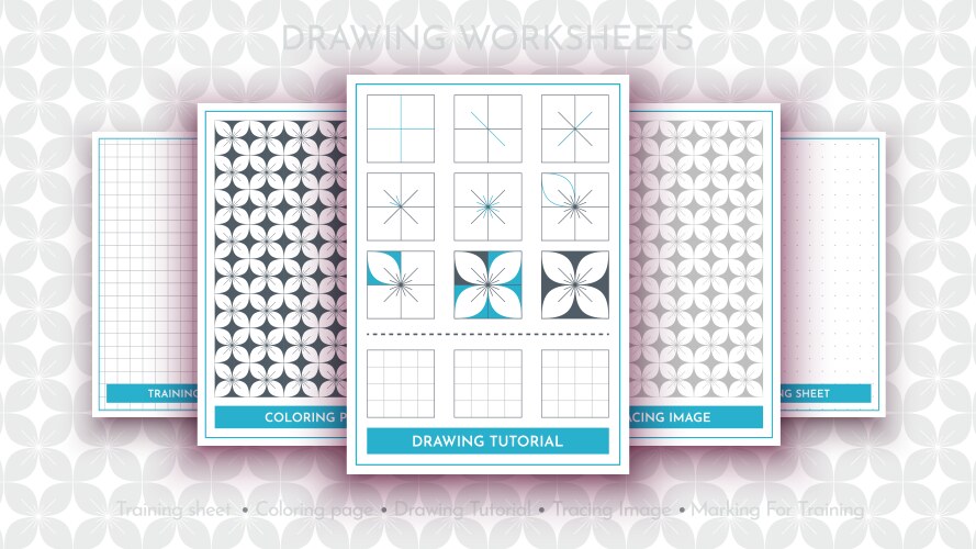 How to draw a pattern step by drawing Royalty Free Vector