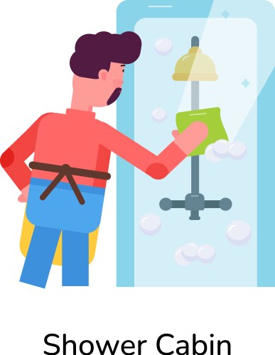 Taking shower Royalty Free Vector Image - VectorStock
