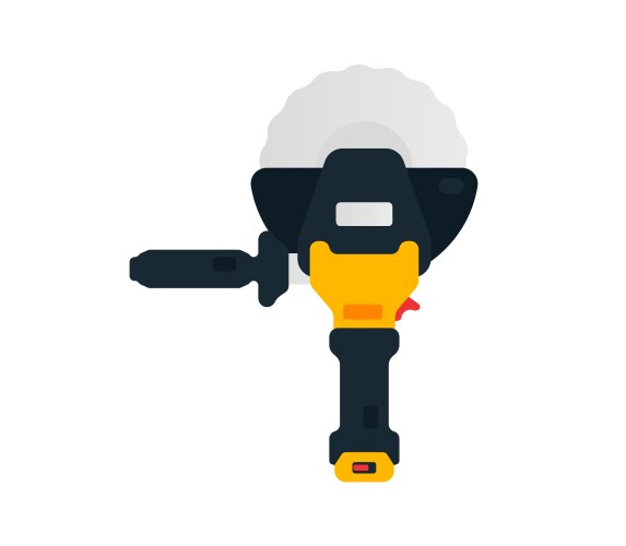 Angle grinder cordless side view power Royalty Free Vector