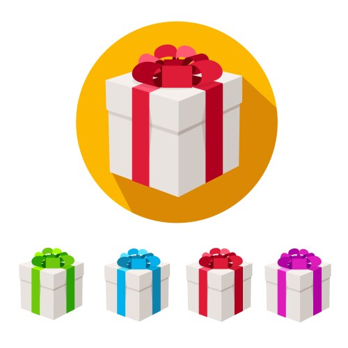 Present box set Royalty Free Vector Image - VectorStock