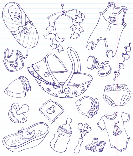 Baby icons Royalty Free Vector Image - VectorStock