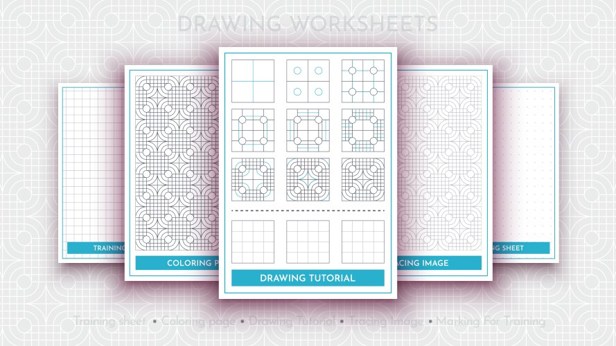 How to draw a pattern step by drawing Royalty Free Vector