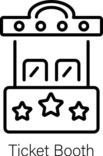 Ticket booth Royalty Free Vector Image - VectorStock