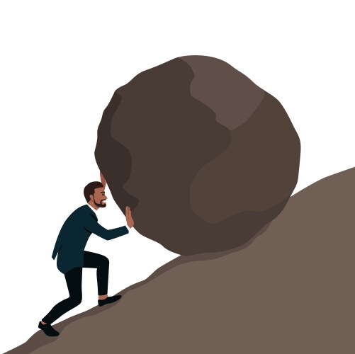 Pushing Rock Uphill Vector Images (over 110)