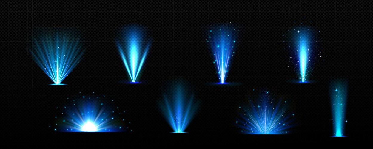 Blue light flash lines Royalty Free Vector Image