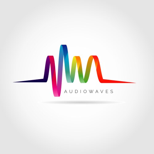 Sound wave logo design Royalty Free Vector Image