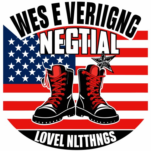 American veteran us maps boots and weapon Vector Image