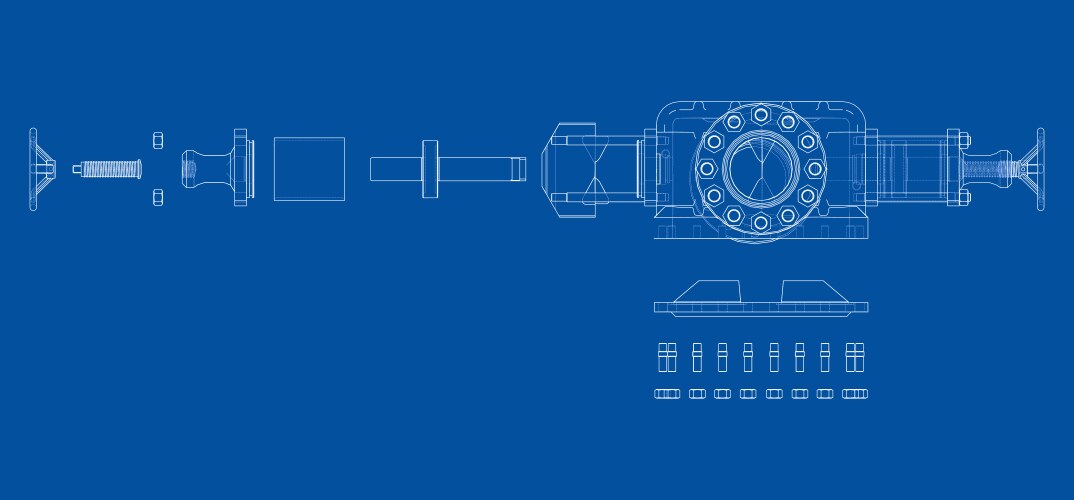 Blowout preventer rendering of 3d Royalty Free Vector Image