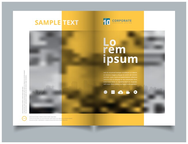 Horizontal brochure template layout design Vector Image